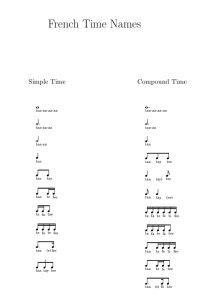 More On Rhythm Syllables: French Time Names | mister a music place